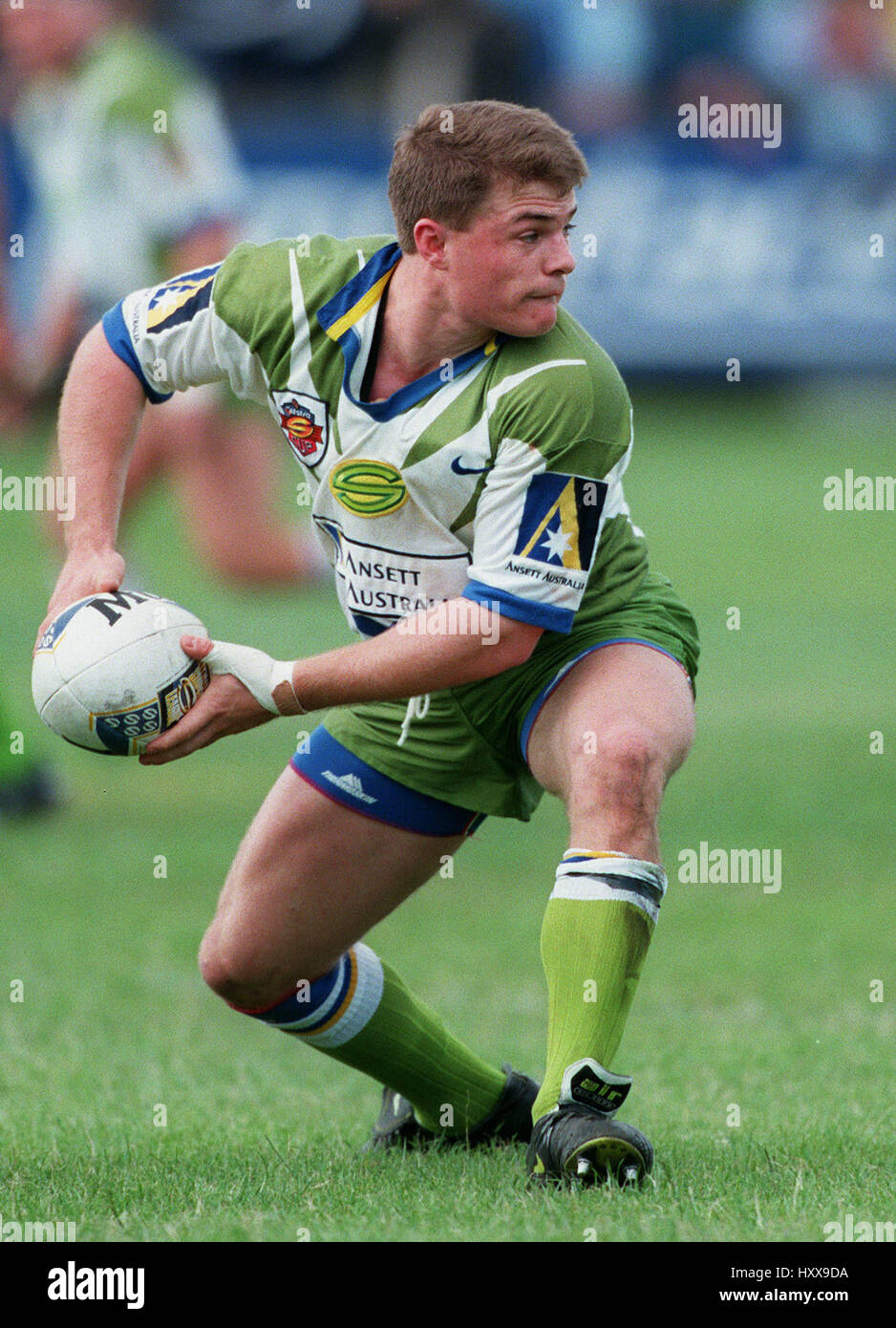 SIMON WOOLFORD CANBERRA RAIDERS 29 July 1997 Stock Photo - Alamy