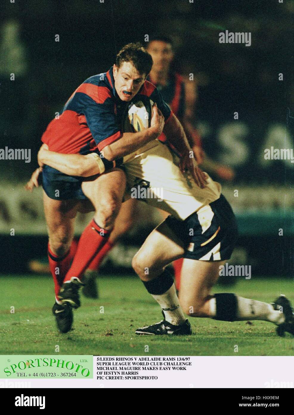 MICHAEL MAGUIRE IESTYN HARRIS ADELAIDE RAMS V LEEDS RHINOS 13 June 1997 ...