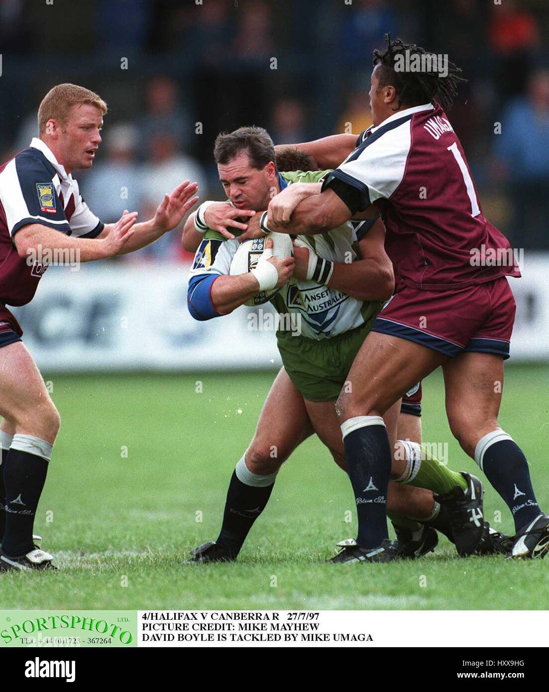 DAVID BOYLE & MIKE UMAGA HALIFAX BLUE SOX V CANBERRRA R 27 July 1997 ...