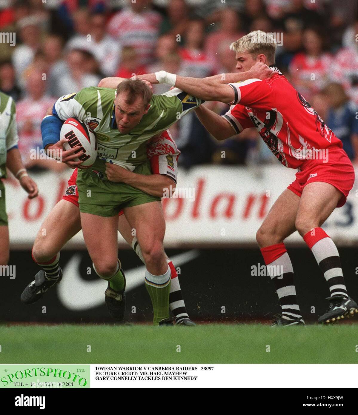 GARY CONNELLY & DAN KENNEDY WIGAN WARRIORS V CANBERRA R 03 August 1997 ...
