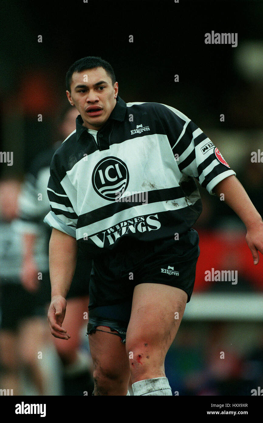 TANE MANIHERA WIDNES VIKINGS RLFC 09 February 1998 Stock Photo - Alamy