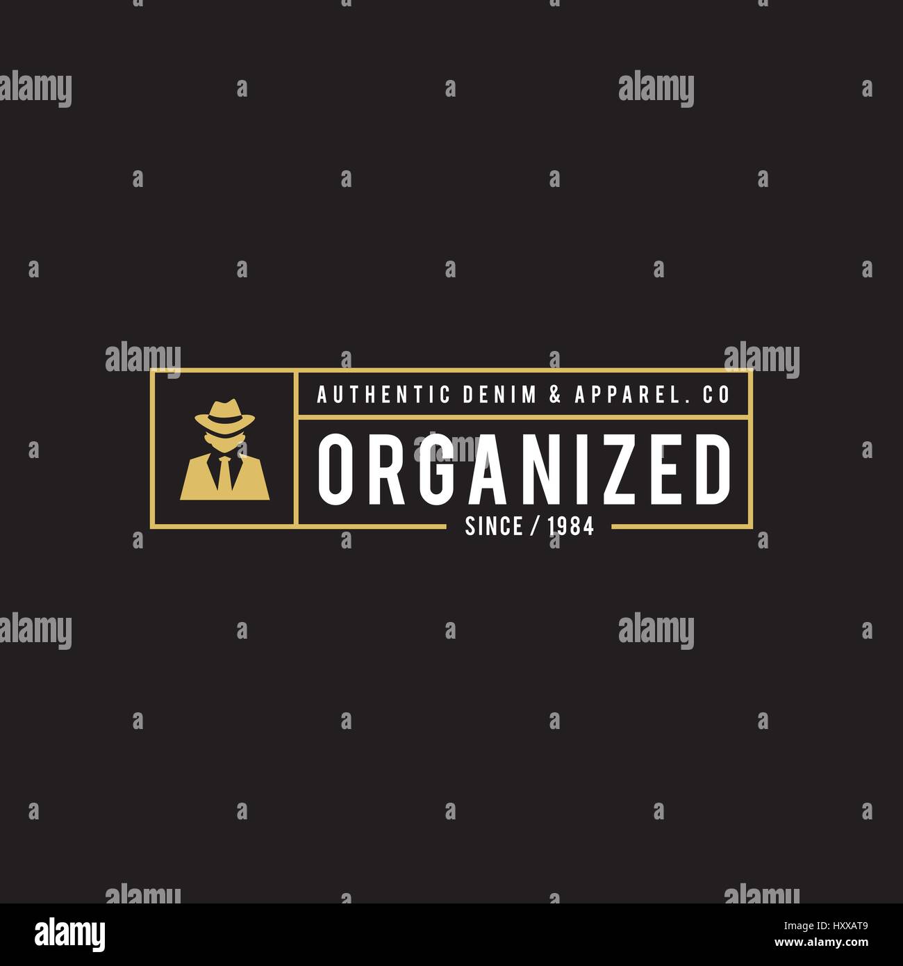 Retro badge gangsters mafia man hi-res stock photography and images - Alamy