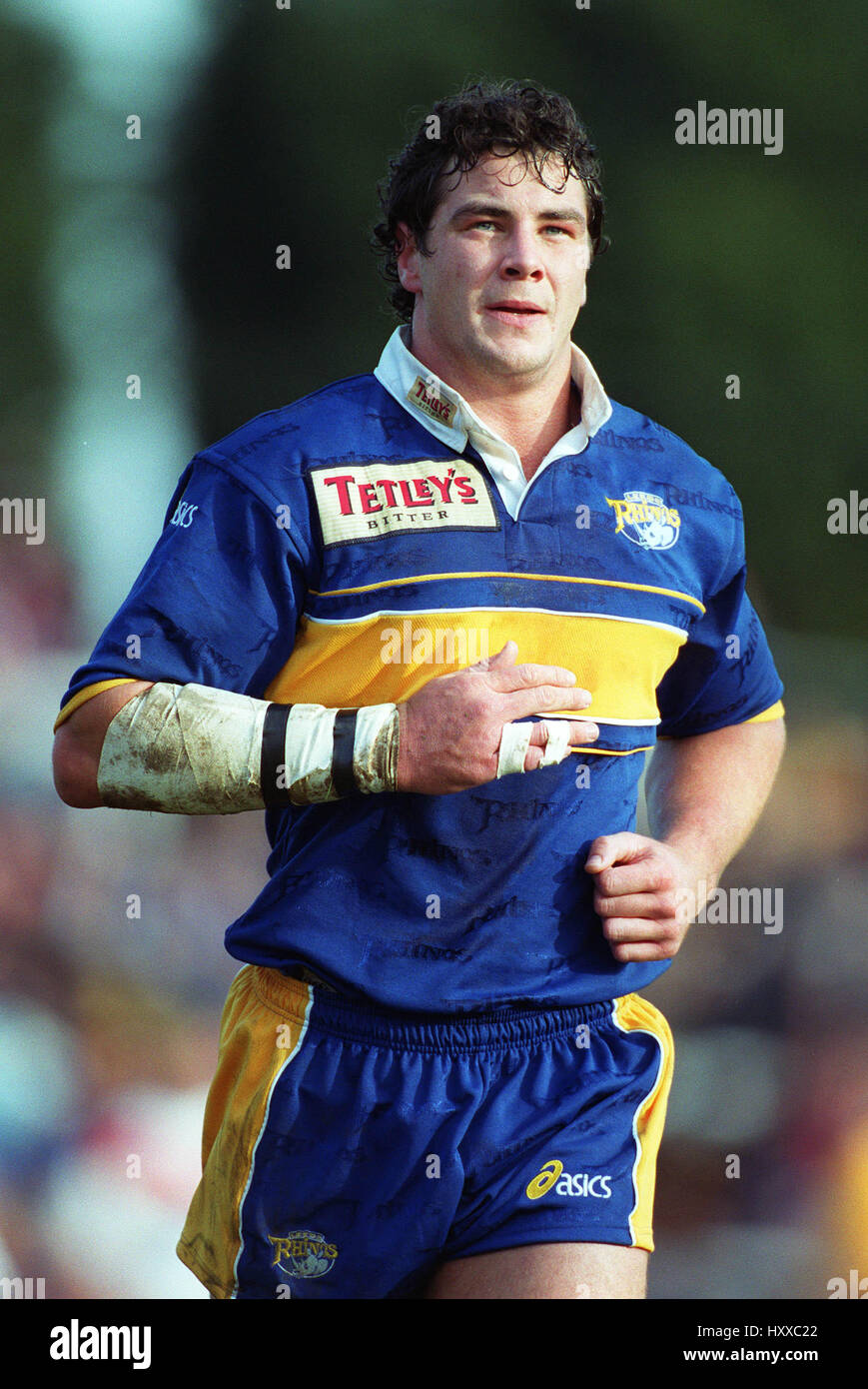 ADRIAN MORLEY LEEDS RHINOS RLFC 26 February 2000 Stock Photo - Alamy