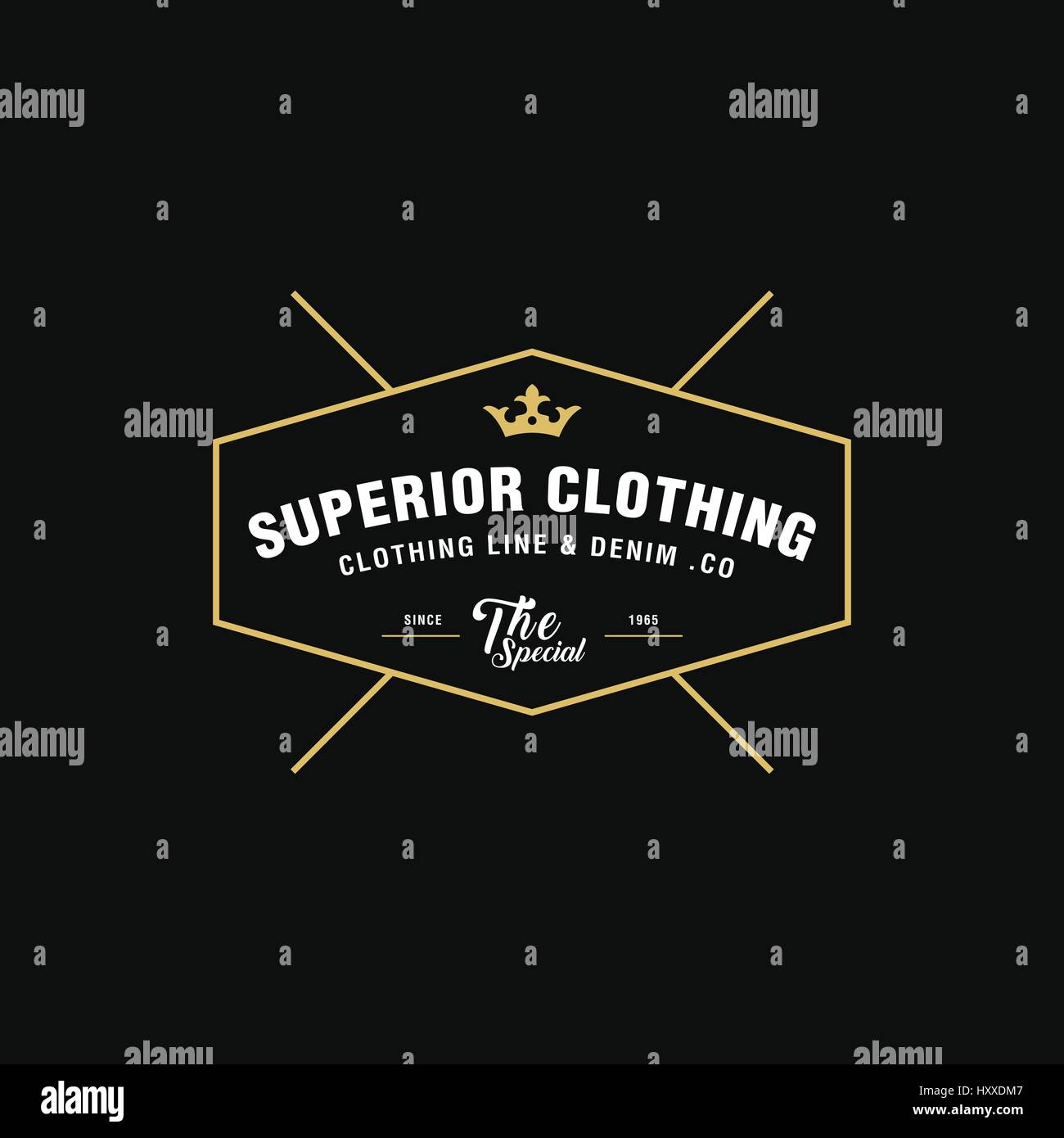 Vintage denim and clothing line label design Stock Vector Image & Art ...