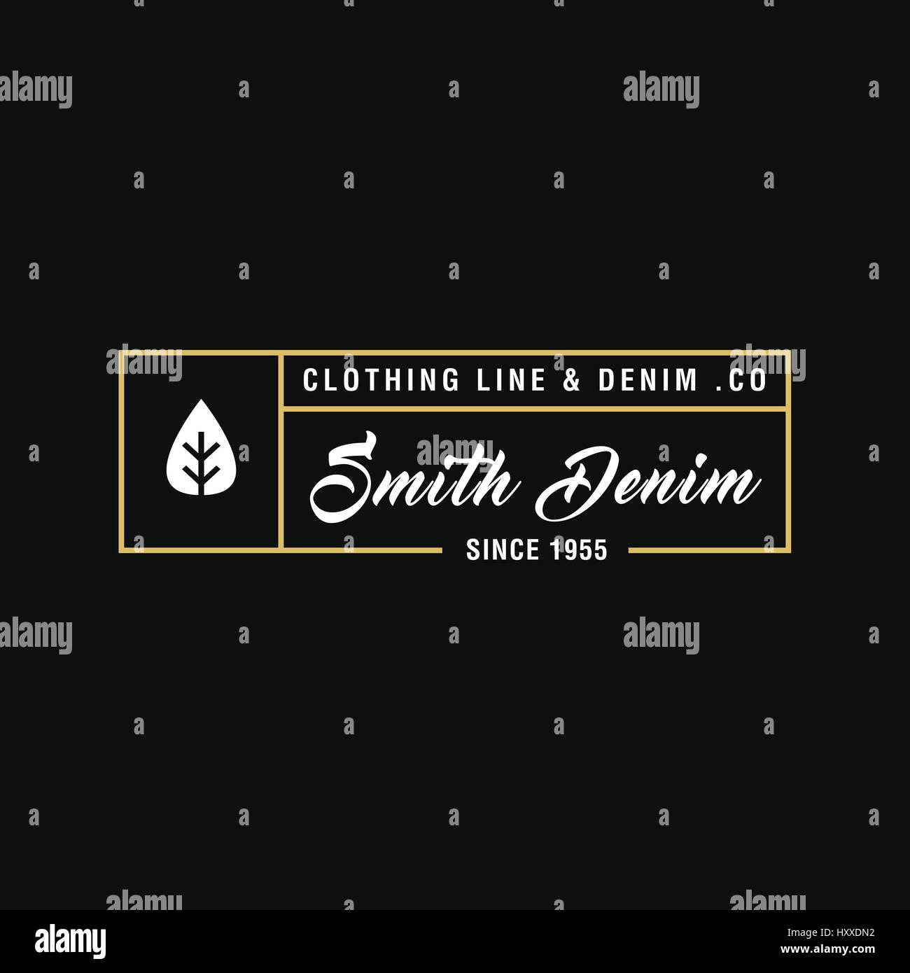 Vintage denim and clothing line label design Stock Vector Image & Art ...