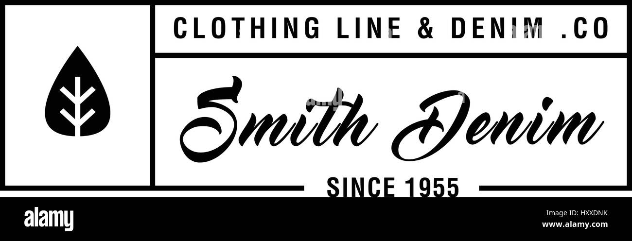 Vintage denim and clothing line label design Stock Vector Image & Art ...
