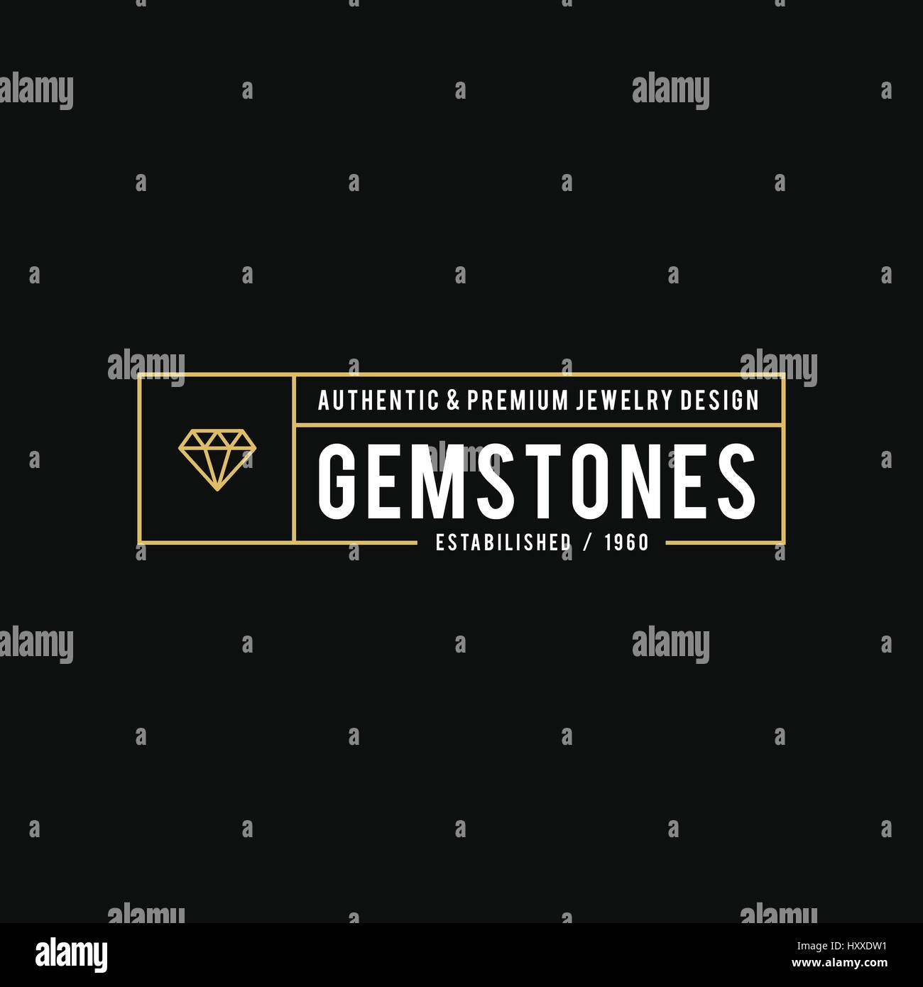 Diamond and Jewels Retro Vintage Badge Labels Stock Vector Image & Art ...