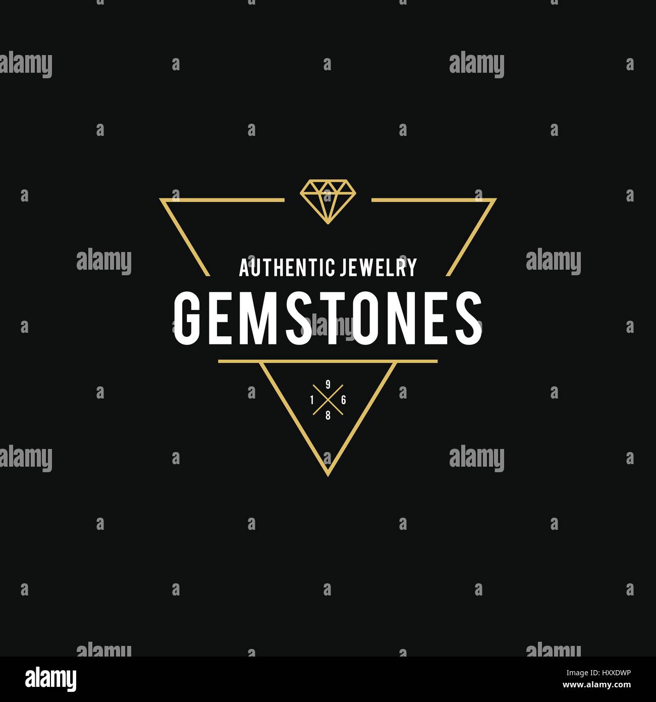 Diamond and Jewels Retro Vintage Badge Labels Stock Vector Image & Art ...