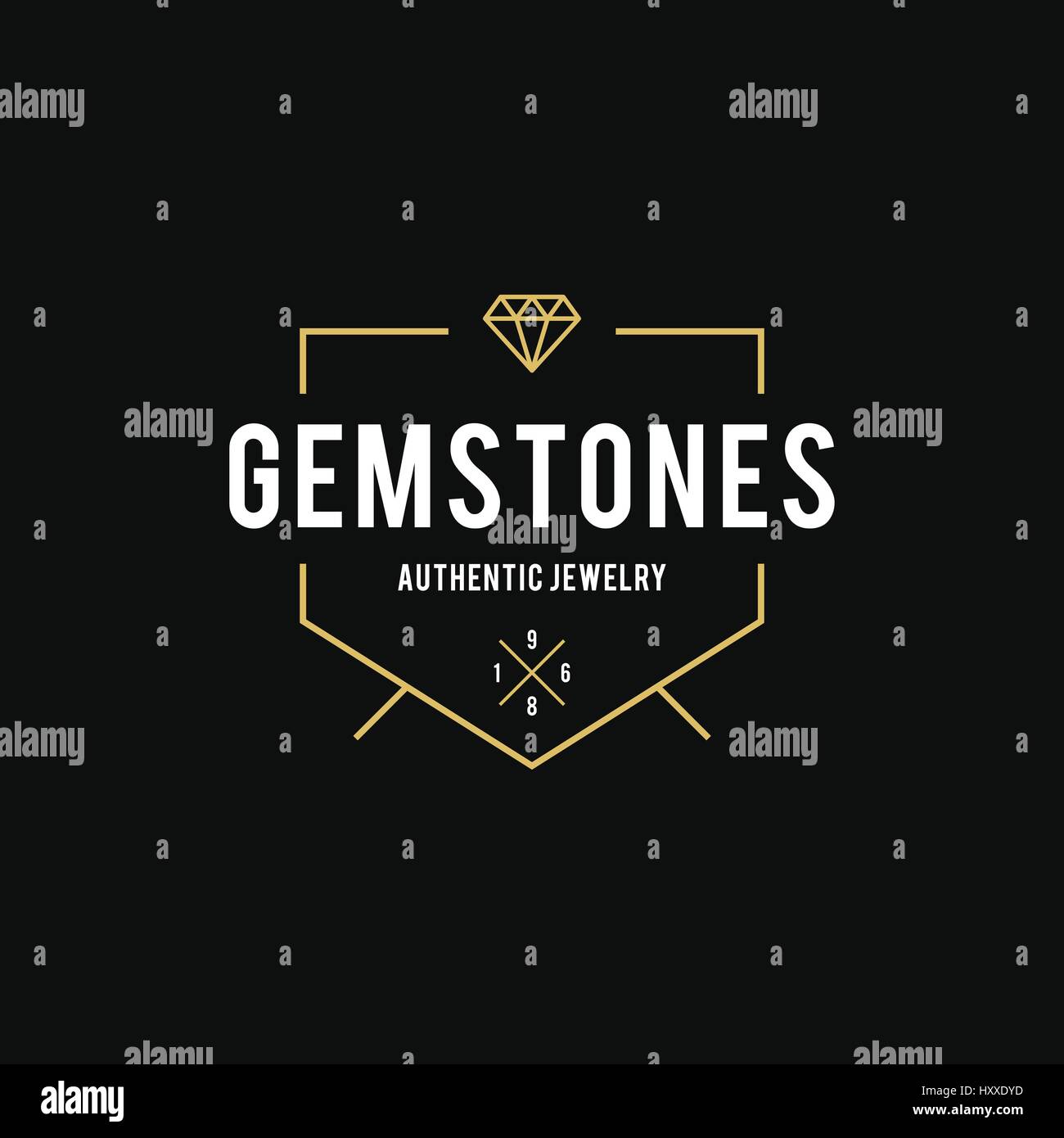 Diamond and Jewels Retro Vintage Badge Labels Stock Vector Image & Art ...