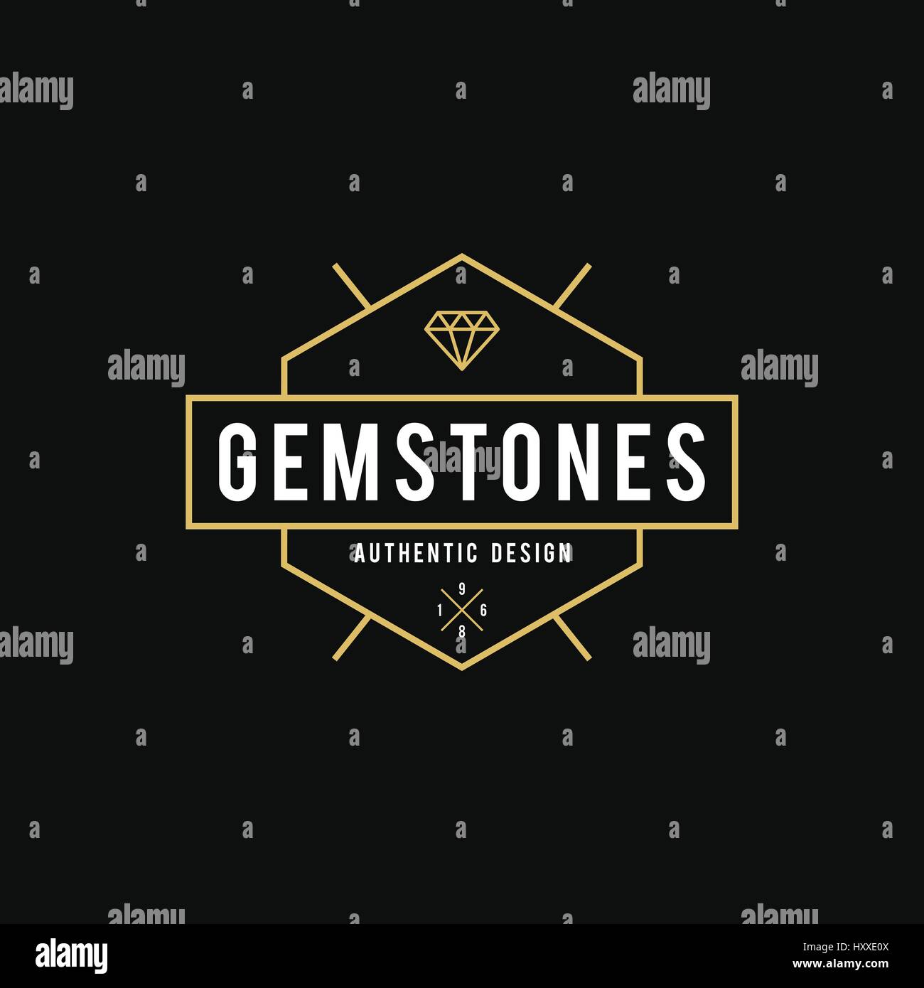 Diamond and Jewels Retro Vintage Badge Labels Stock Vector Image & Art ...