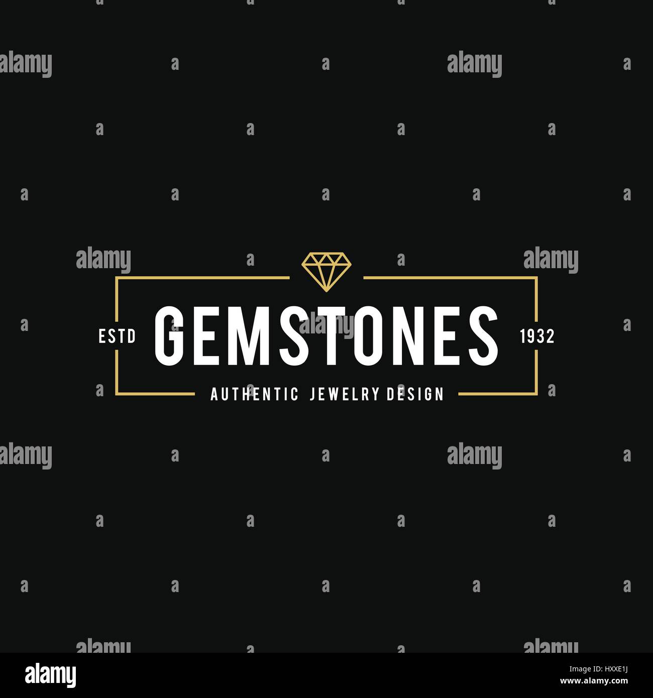 Diamond and Jewels Retro Vintage Badge Labels Stock Vector Image & Art ...