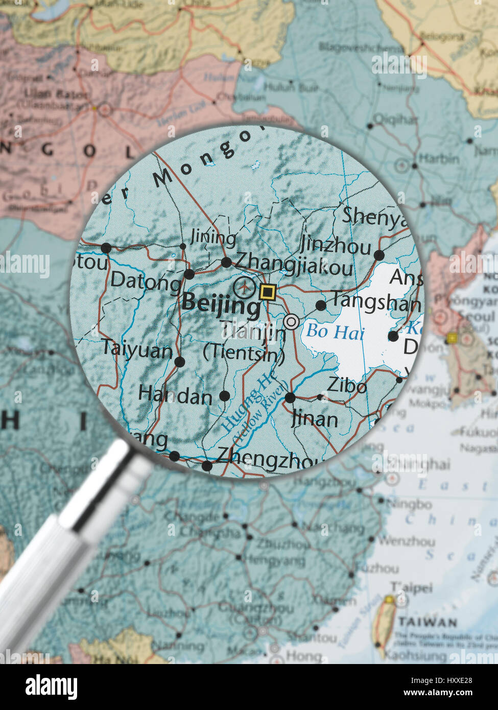 Map of beijing china hi-res stock photography and images - Alamy