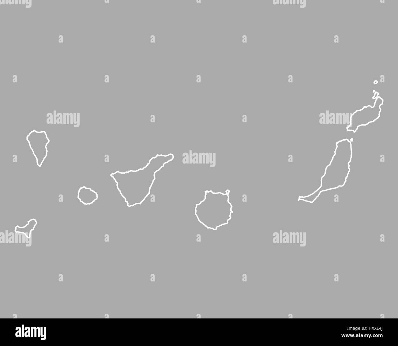 Map of Canary Islands Stock Photo - Alamy