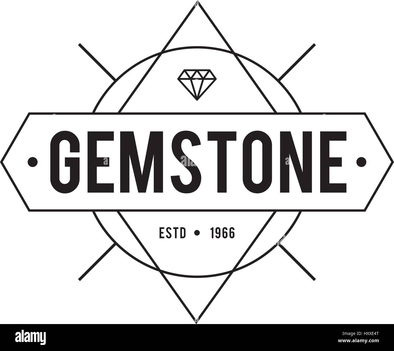 Diamond and Jewels Retro Vintage Badge Labels Stock Vector Image & Art ...