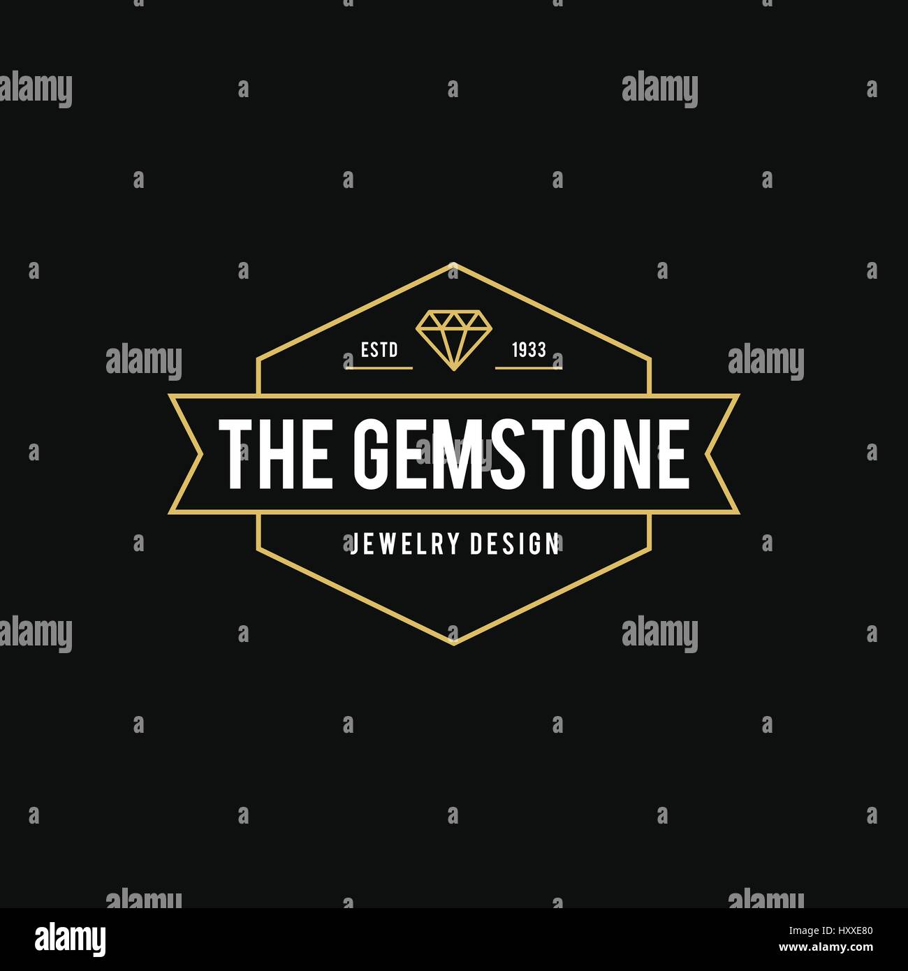 Diamond and Jewels Retro Vintage Badge Labels Stock Vector Image & Art ...