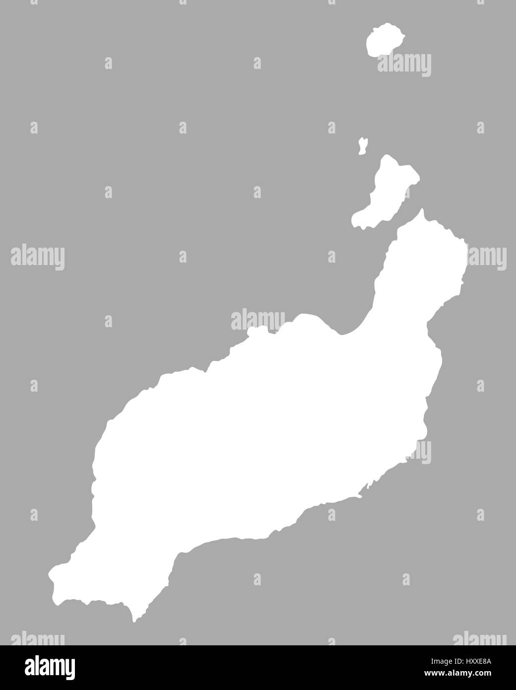 Map of Lanzarote Stock Photo - Alamy