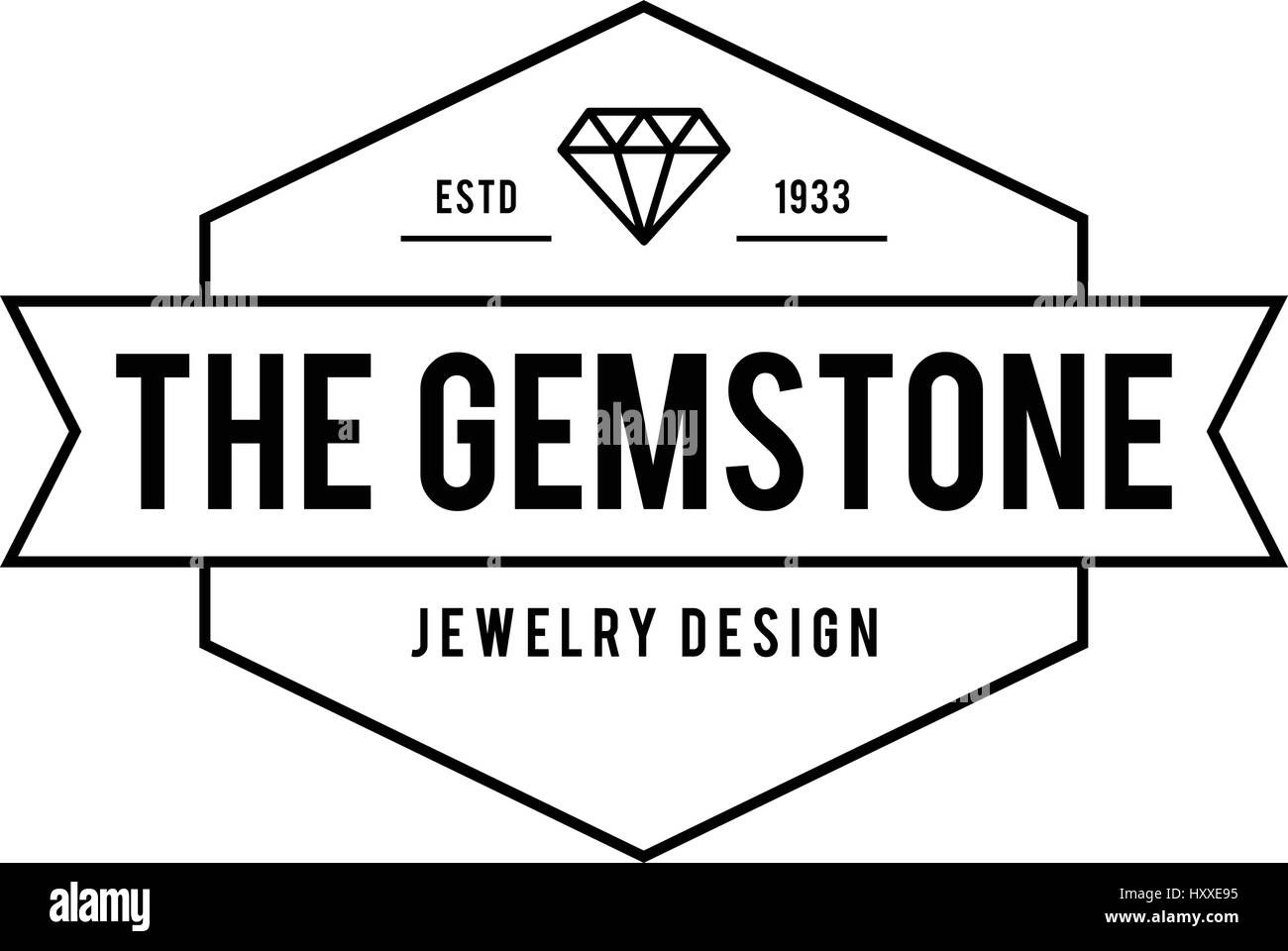 Diamond and Jewels Retro Vintage Badge Labels Stock Vector Image & Art ...