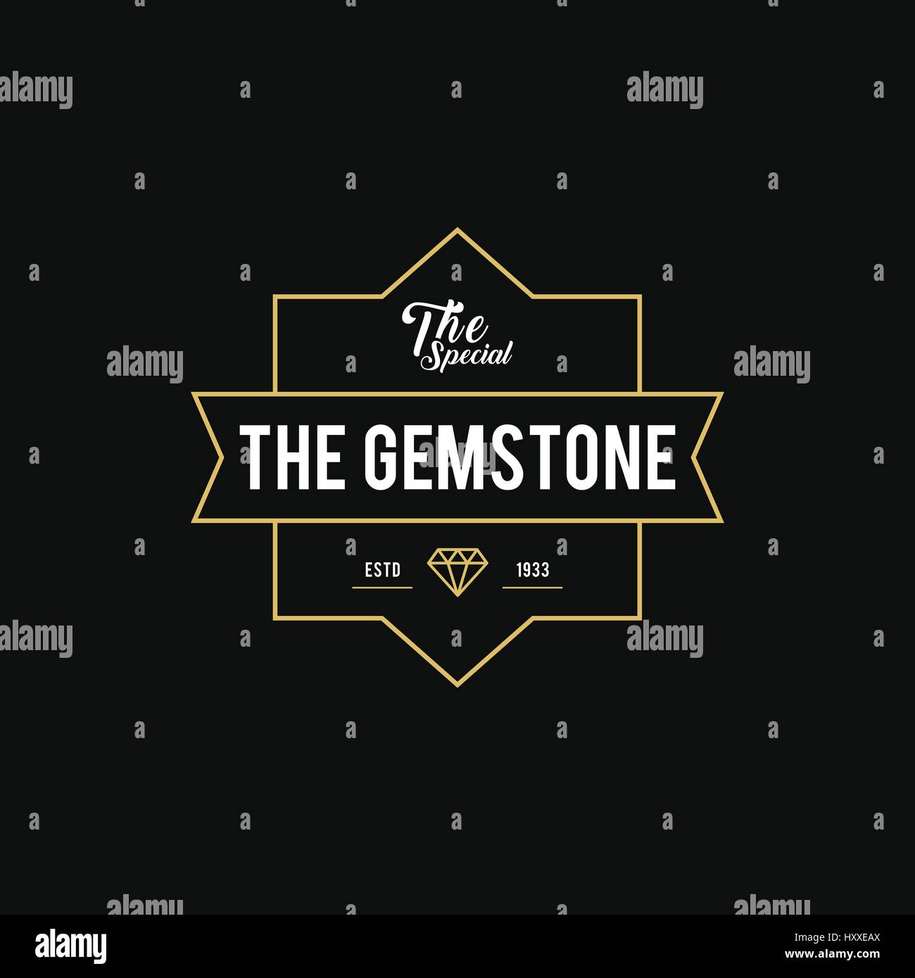 Diamond and Jewels Retro Vintage Badge Labels Stock Vector Image & Art ...