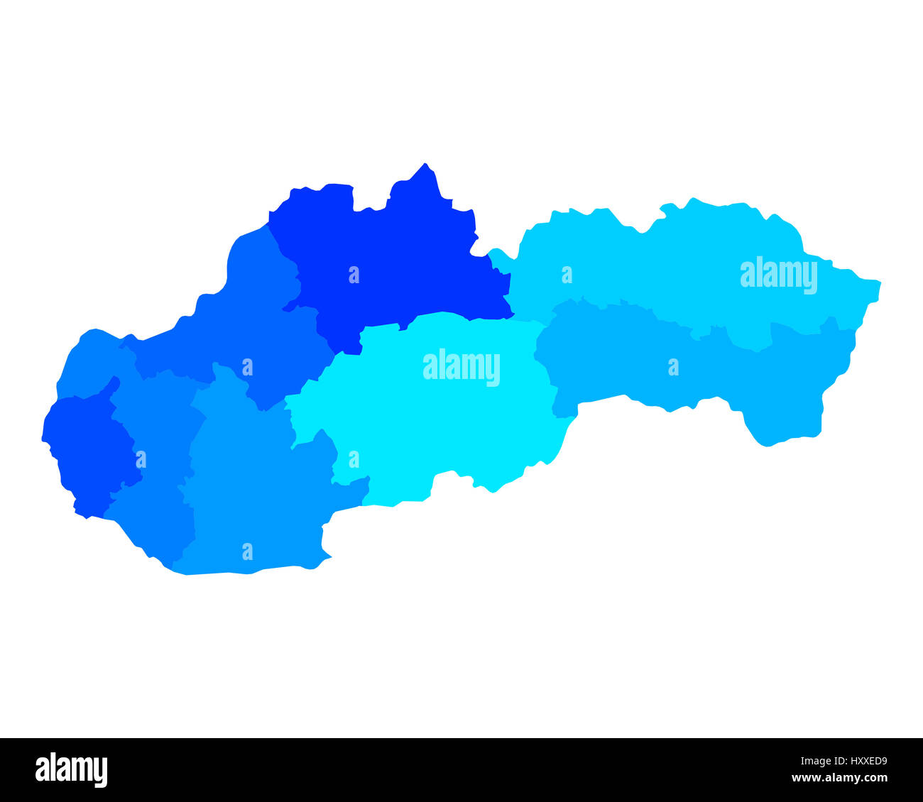 Map of Slovakia Stock Photo - Alamy