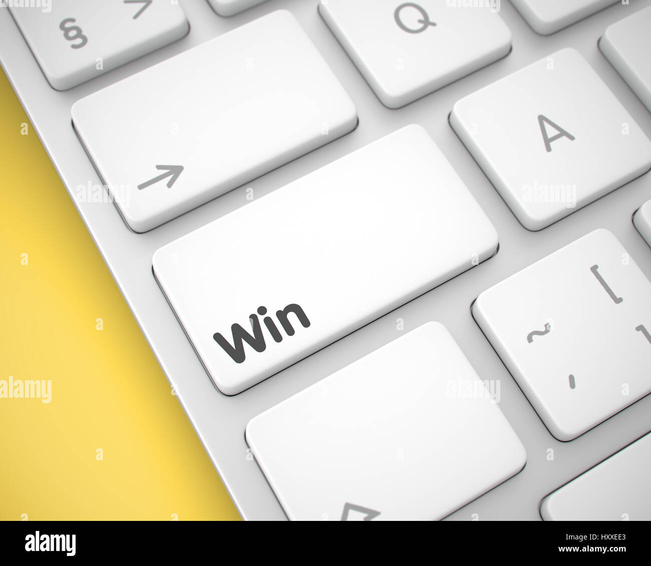 Win - Inscription on the White Keyboard Keypad. 3D Stock Photo - Alamy