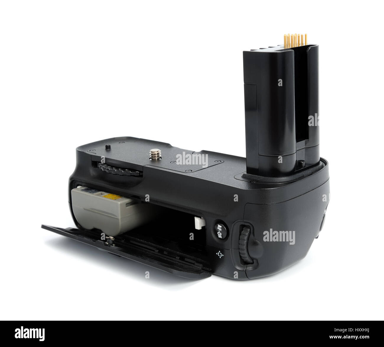 Battery grip for dslr cameras isolated on white background Stock Photo ...