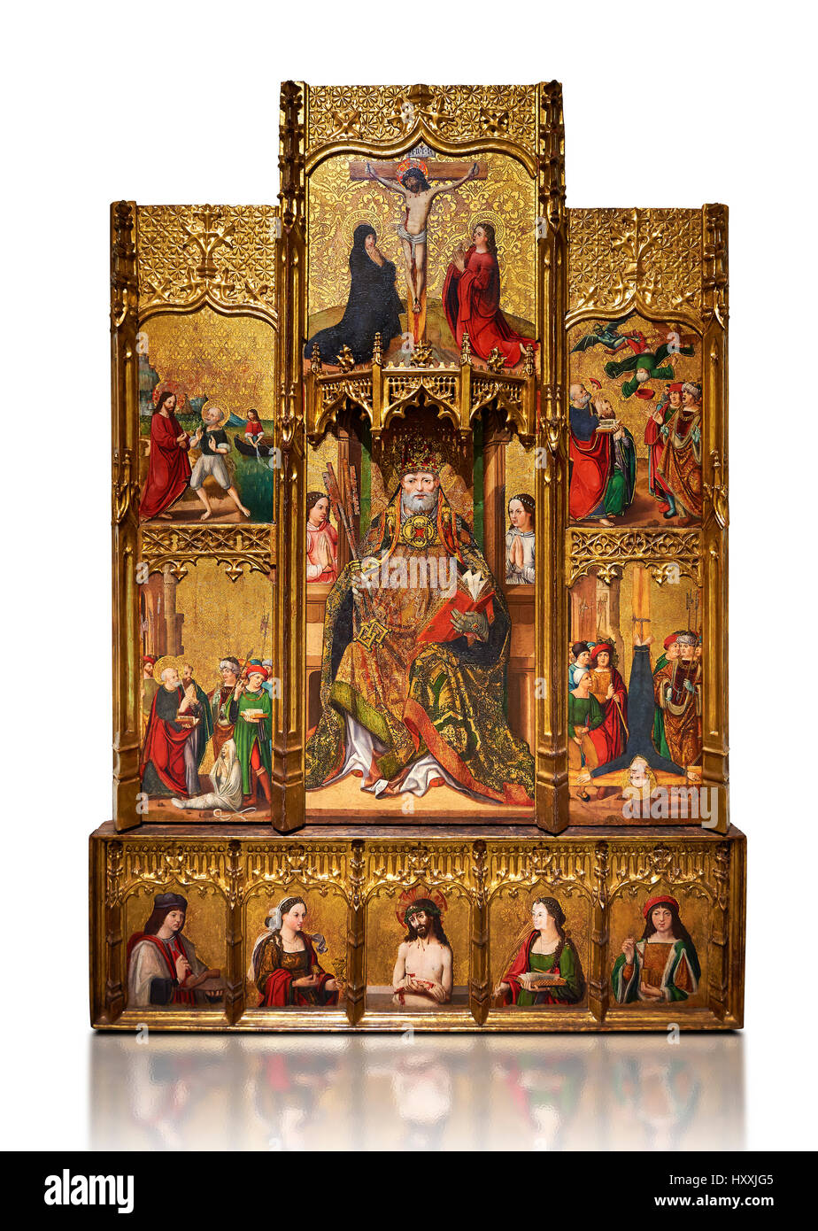 Gothic painted bas-relief of Life of St Peter by Joan Gasco ...