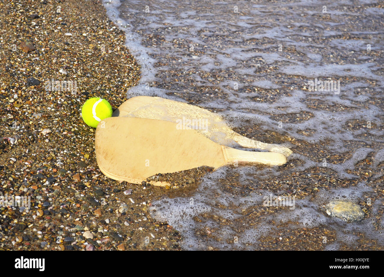 Rackets on beach hi-res stock photography and images - Alamy