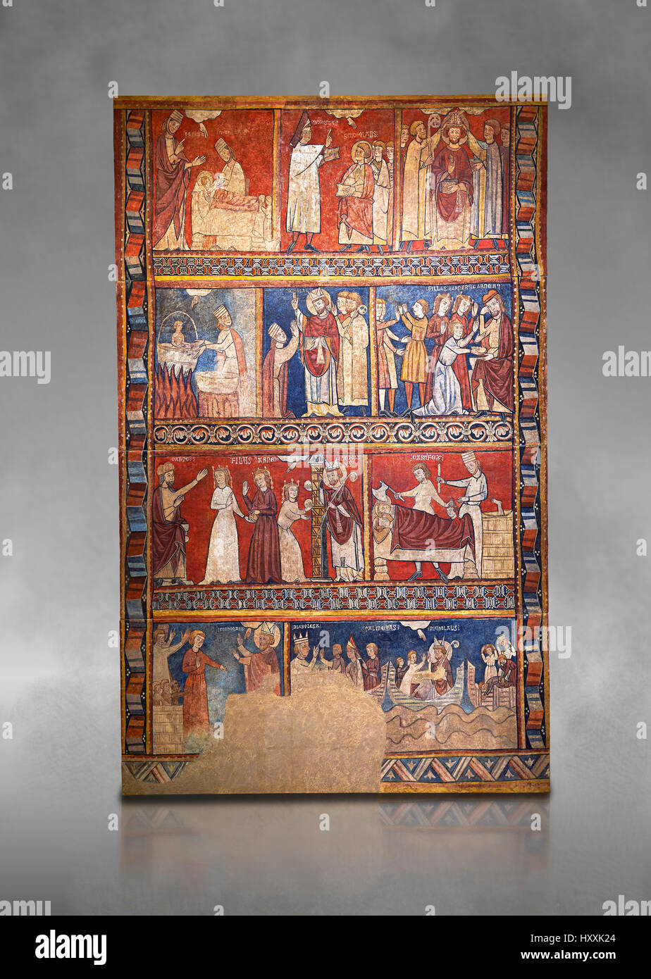 Gothic panel of from the Life of St Nicholas. Late 13th century, Church ...