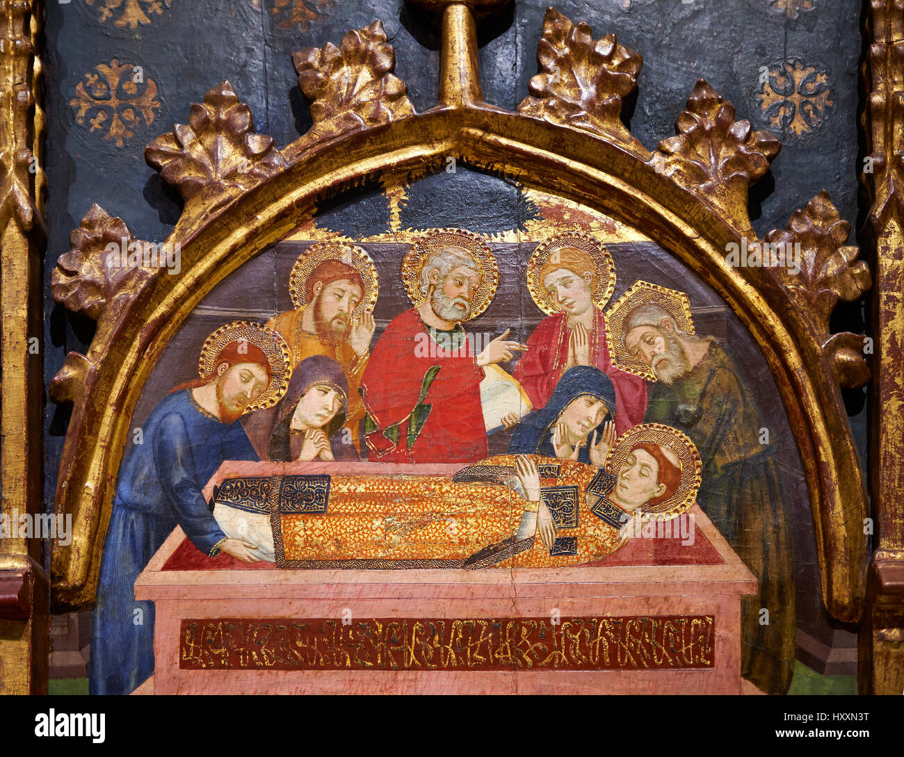 Gothic painted Panel Altarpiece of Saint Stephen by Jaume Serra ...