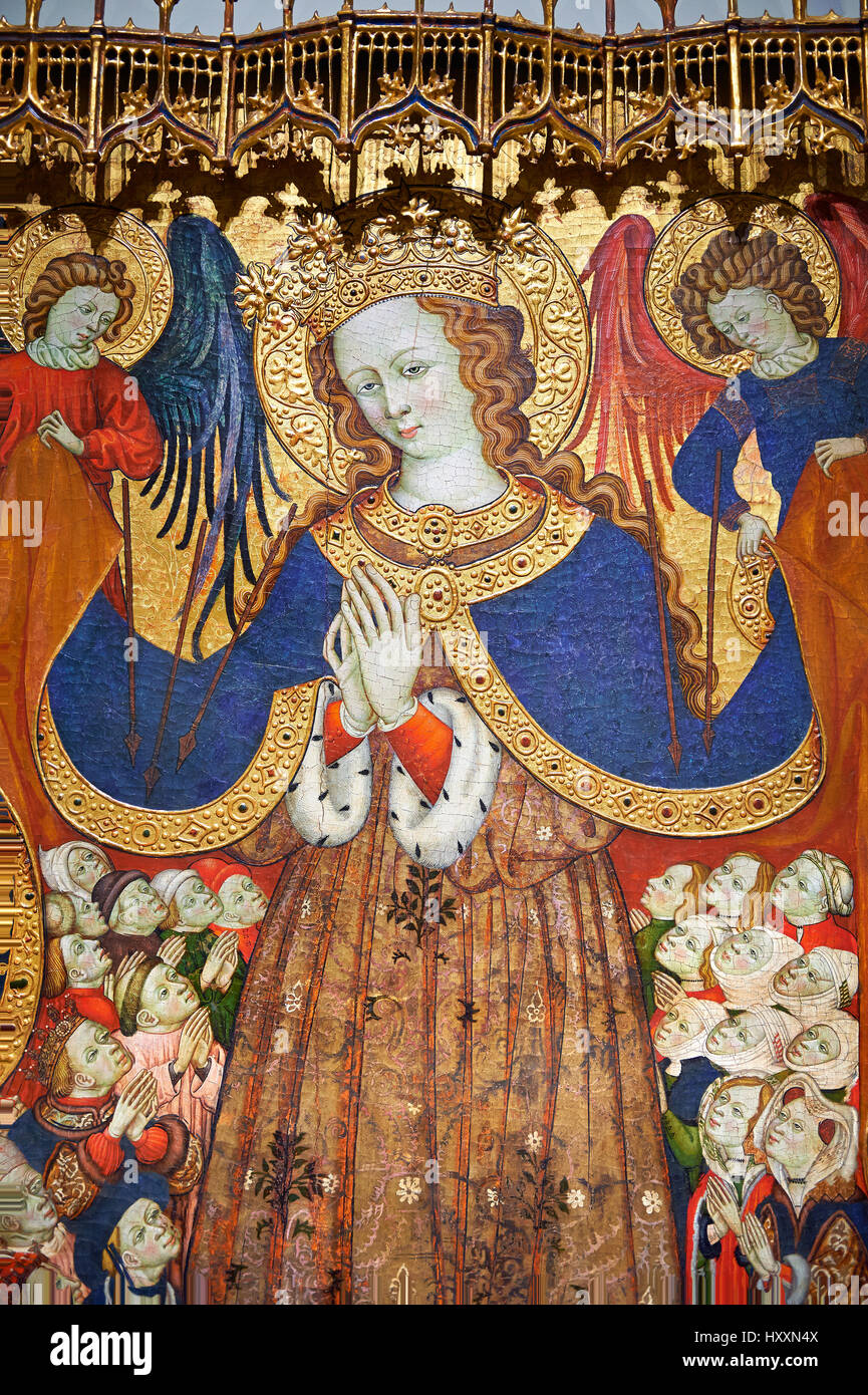 Gothic Catalan altar piece depicting the Madonna of Mercy by Bonant ...
