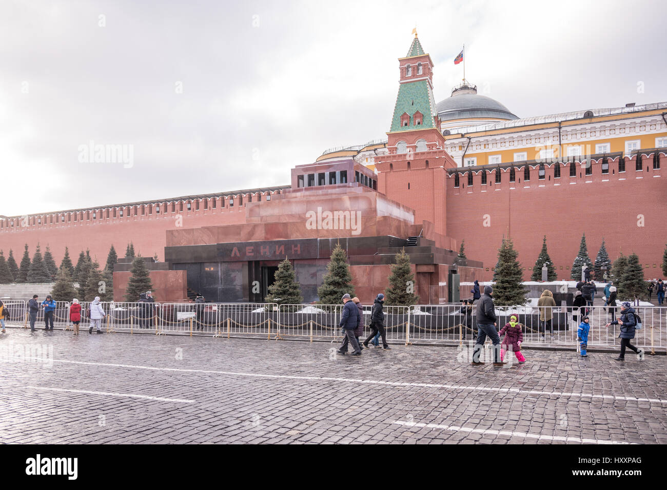 Red Square in Moscow, Russia, with holiday market and traditional ...