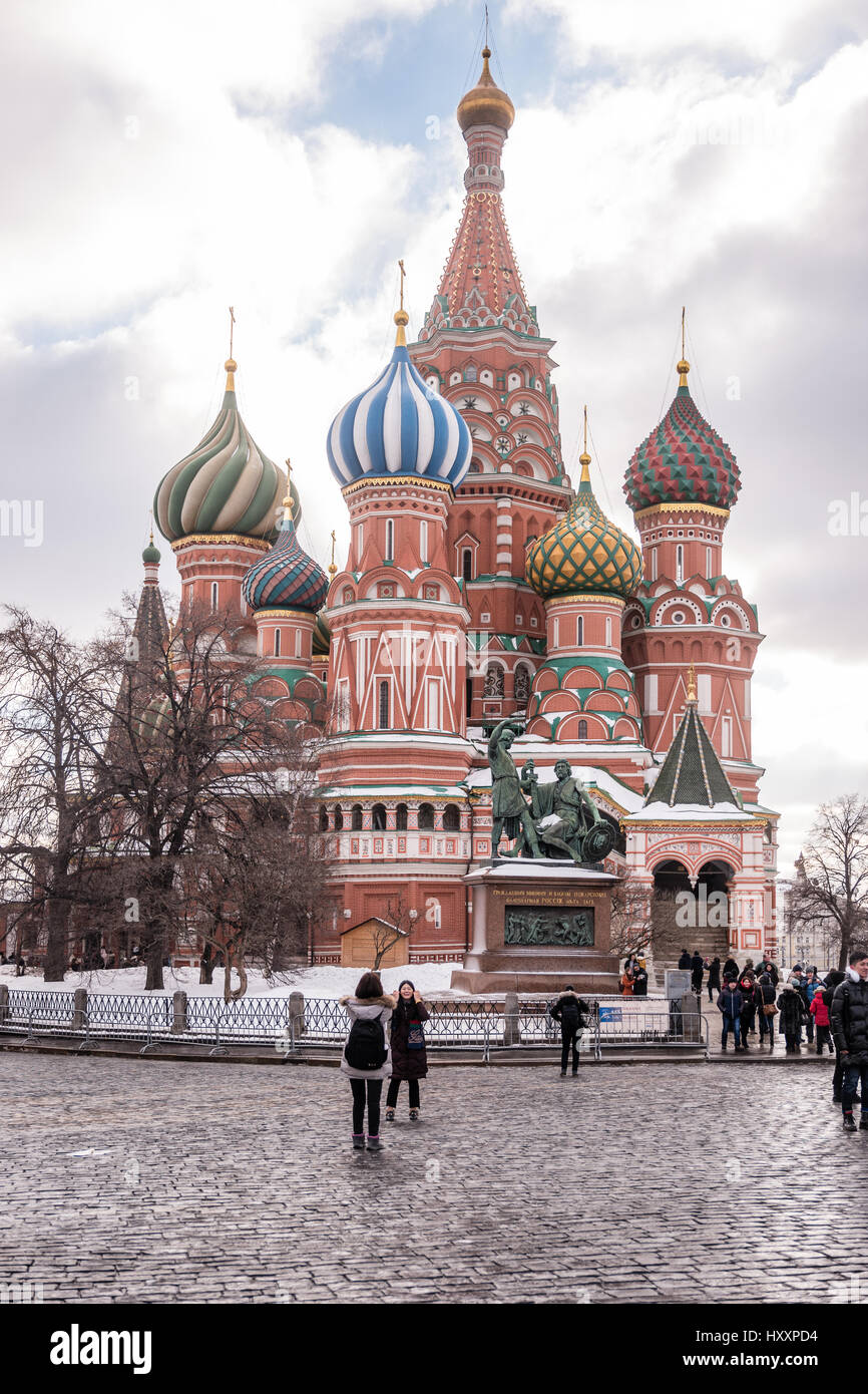 Red Square in Moscow, Russia, with holiday market and traditional ...
