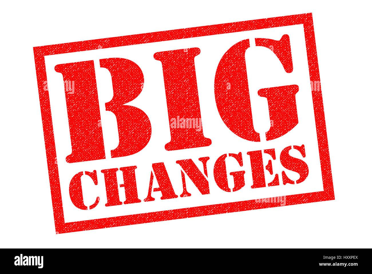 BIG CHANGES red Rubber Stamp over a white background Stock Photo - Alamy