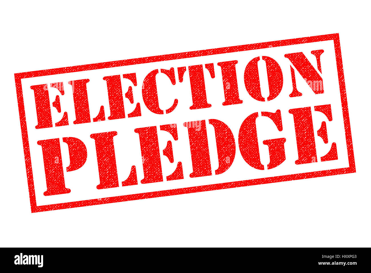 ELECTION PLEDGE red Rubber Stamp over a white background Stock Photo ...