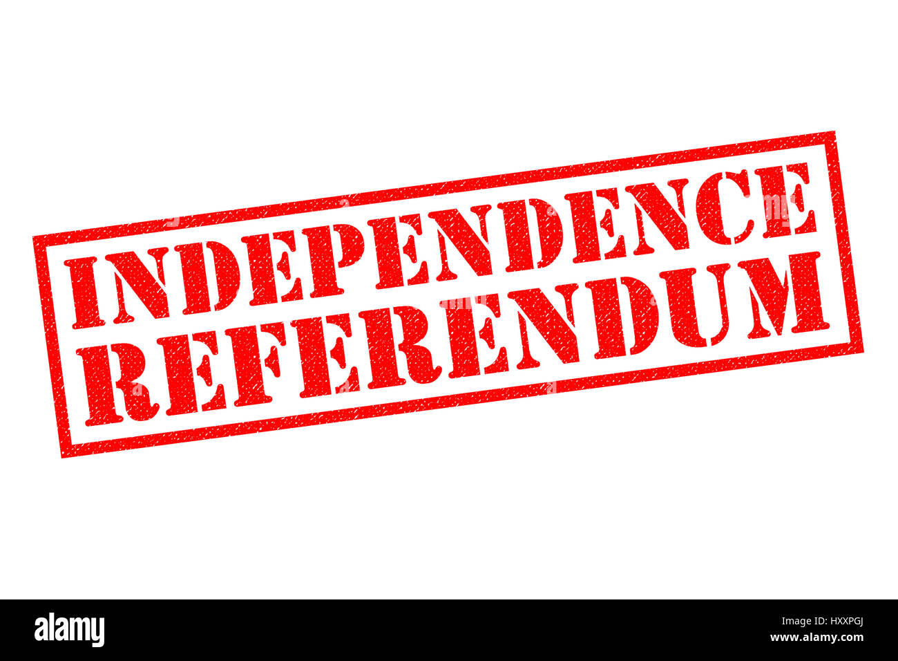 INDEPENDENCE REFERENDUM red Rubber Stamp over a white background Stock ...