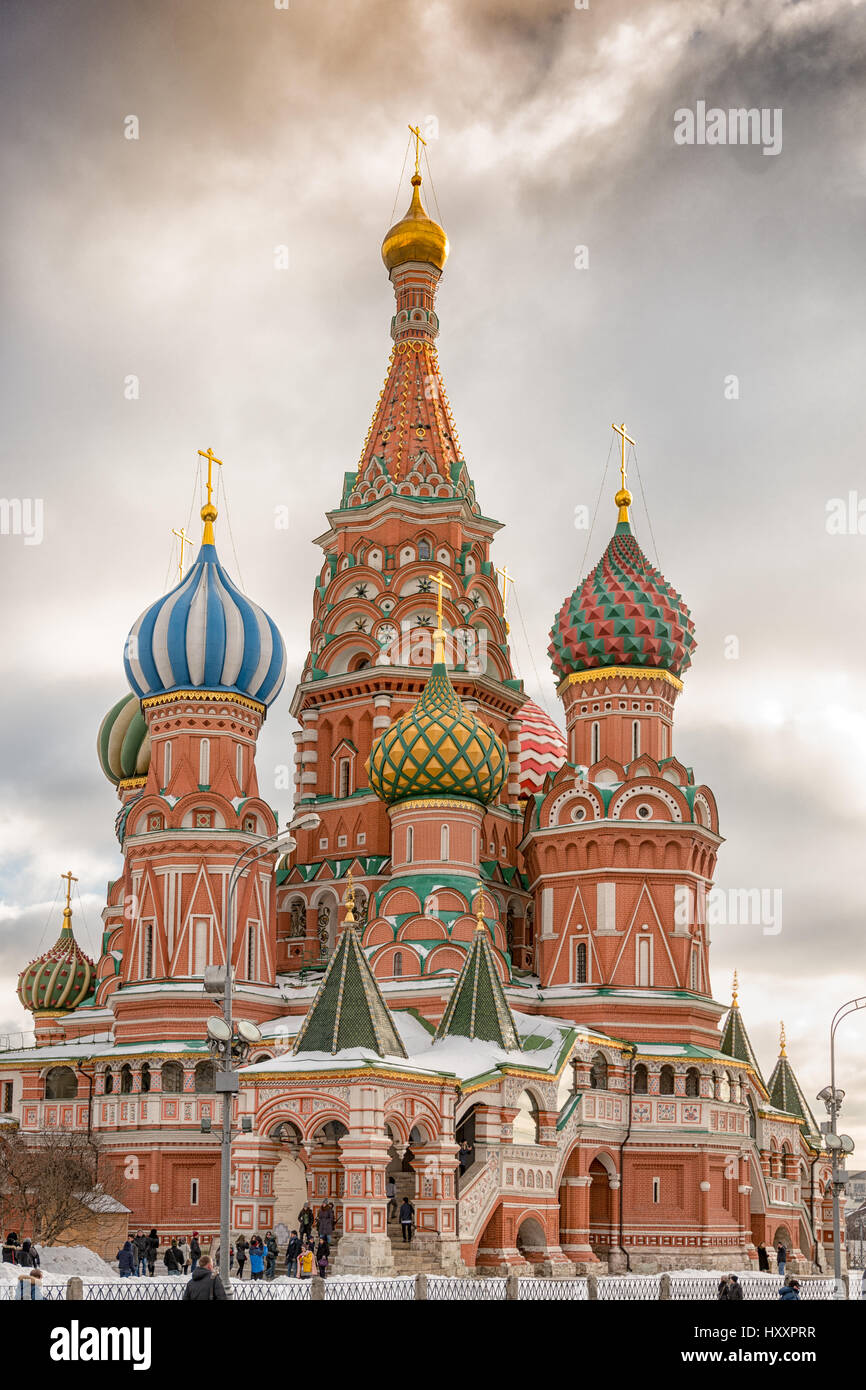 Red Square in Moscow, Russia, with holiday market and traditional ...