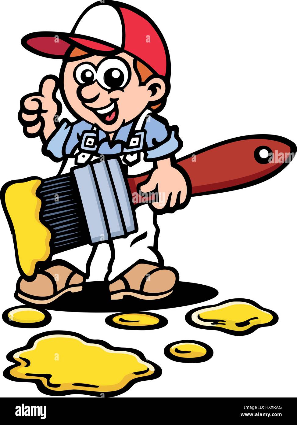 Painter cartoon character hi-res stock photography and images - Alamy