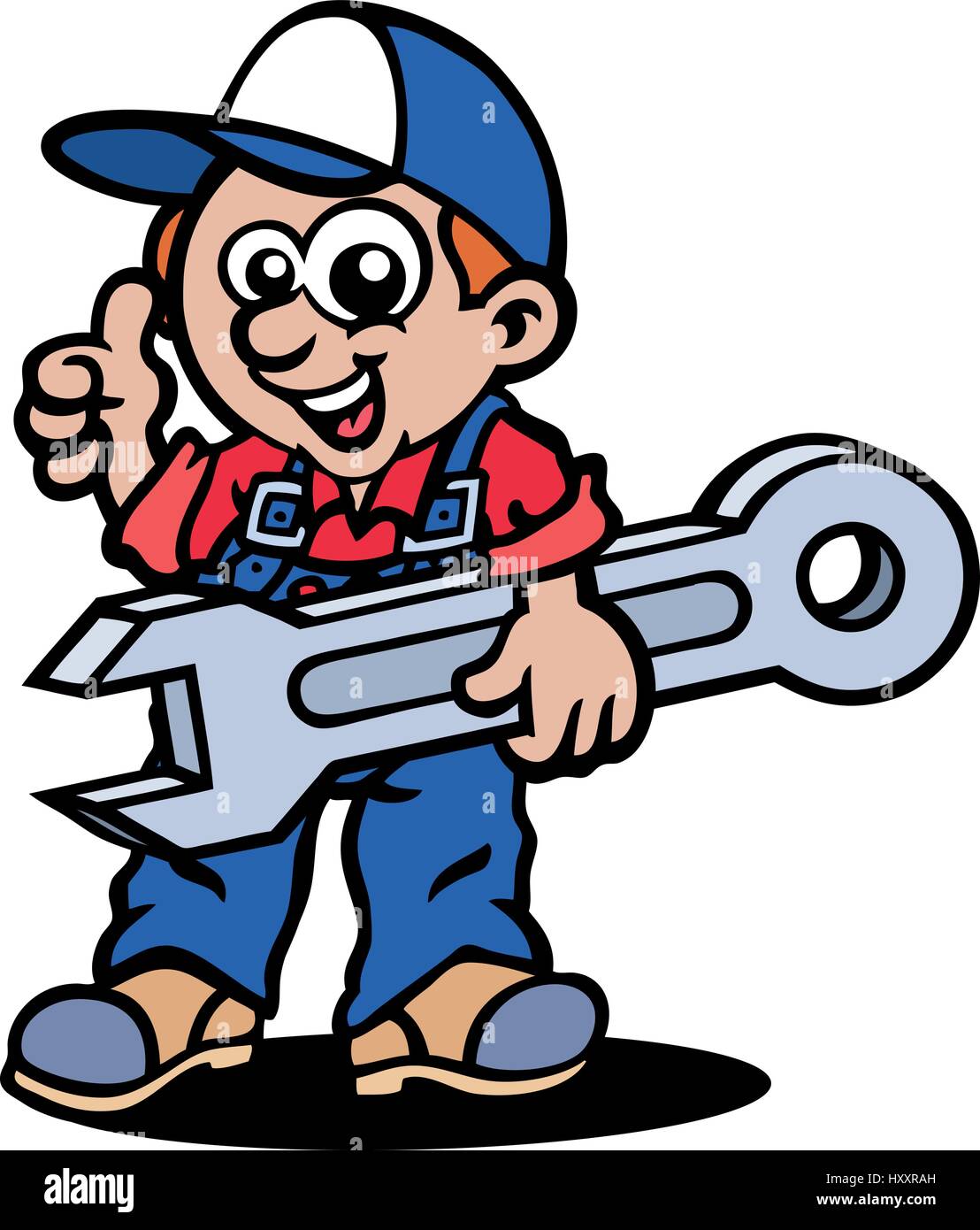 Happy Construction Workers. Vector Illustration Stock Vector Image ...