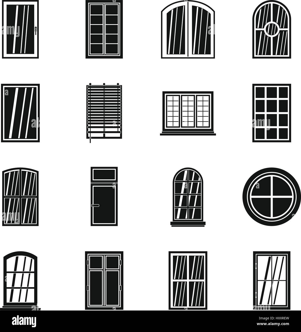 Icons collection with simple forms hi-res stock photography and images ...