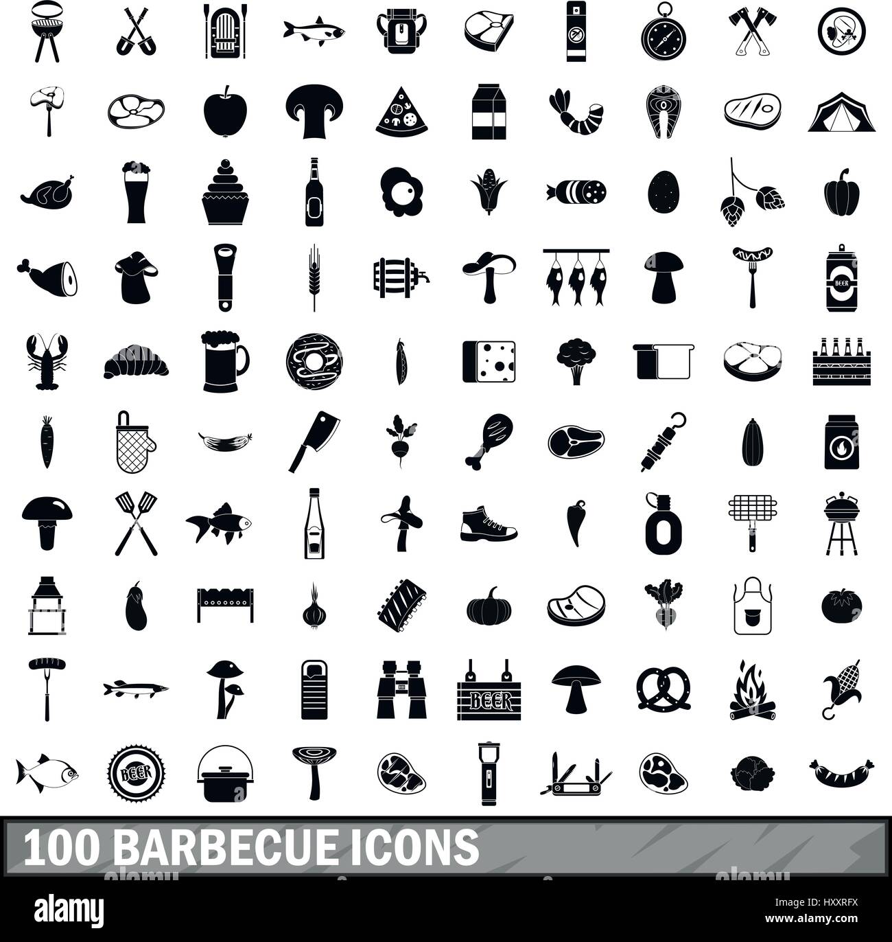 Black barrel barbecue Stock Vector Images - Alamy