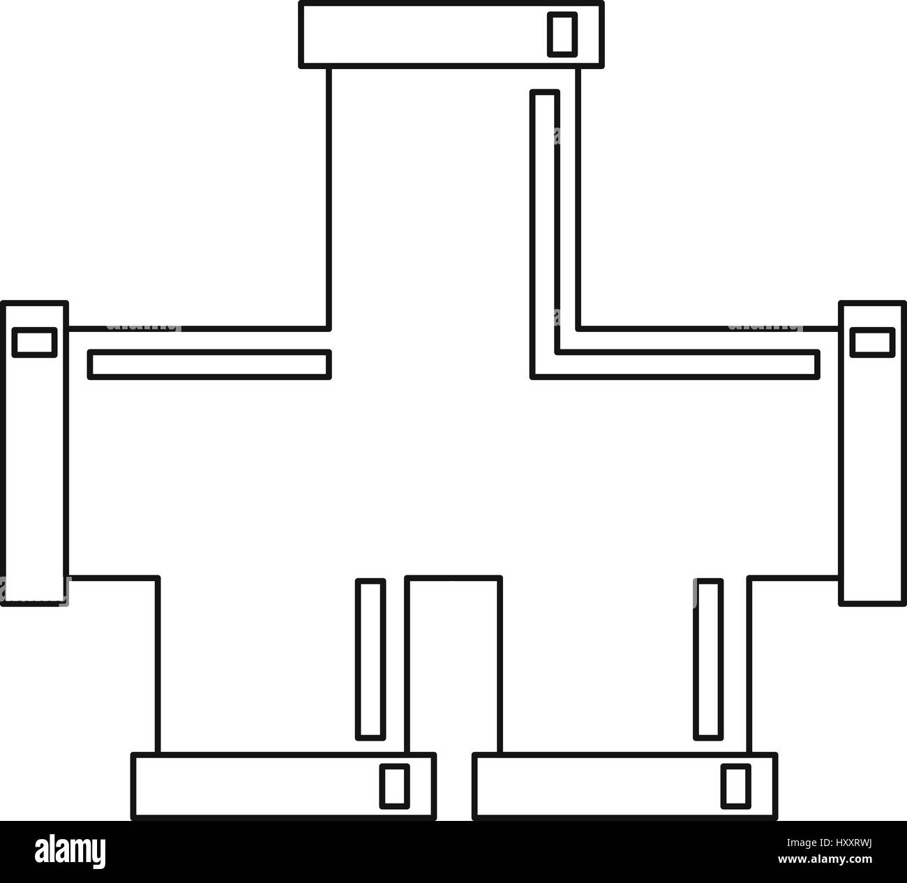 Piping connection icon, outline style Stock Vector Image & Art - Alamy