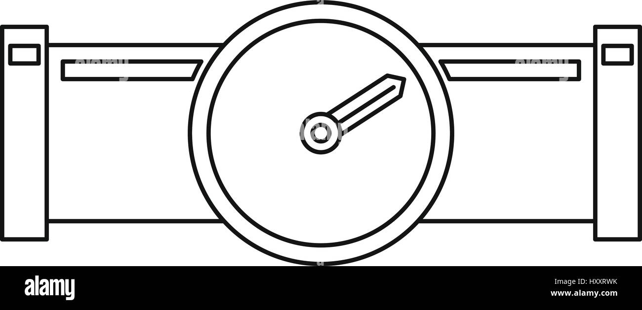 Pipe with water meter icon, outline style Stock Vector Image & Art - Alamy