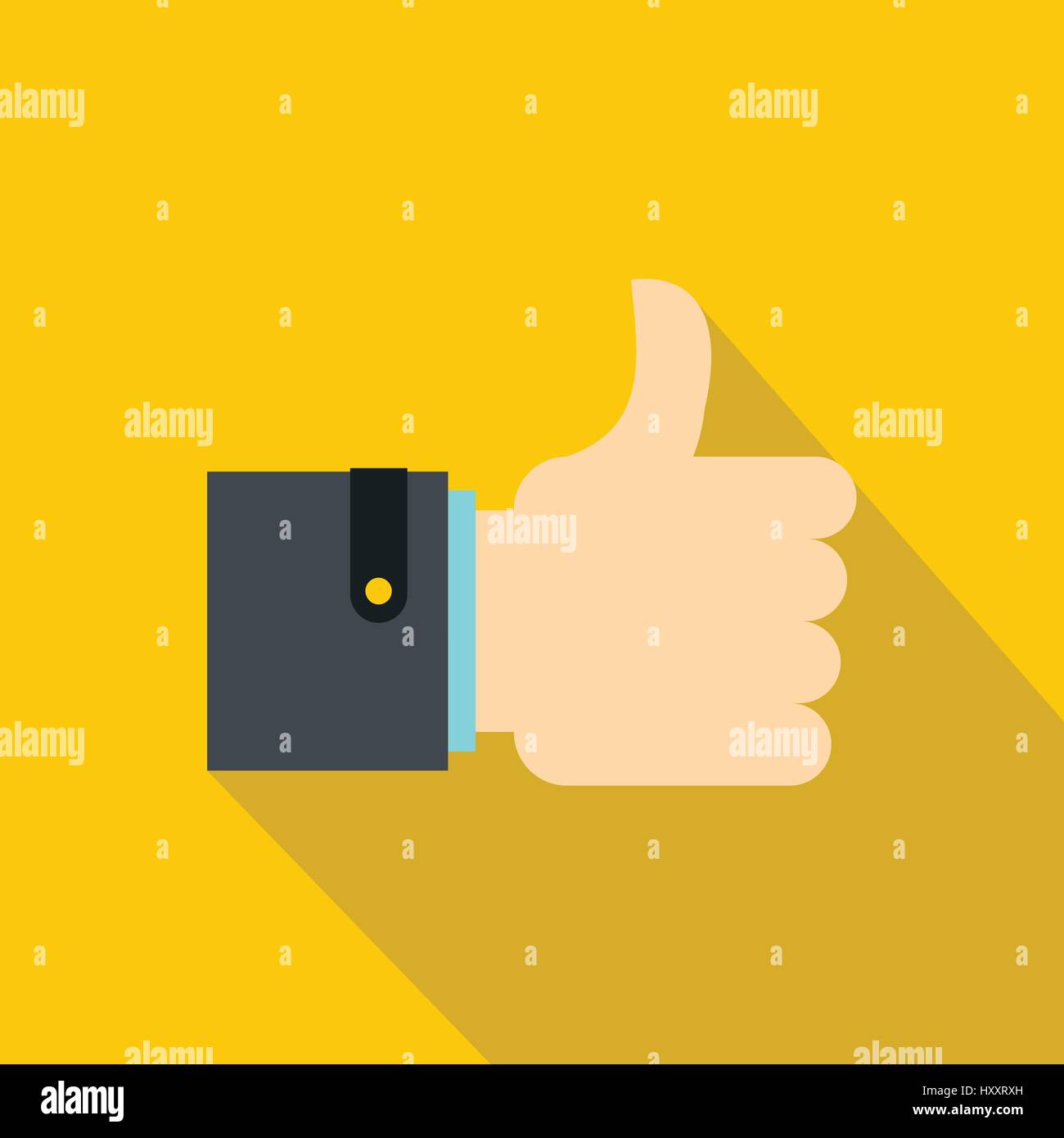 Thumb up gesture icon, flat style Stock Vector Image & Art - Alamy