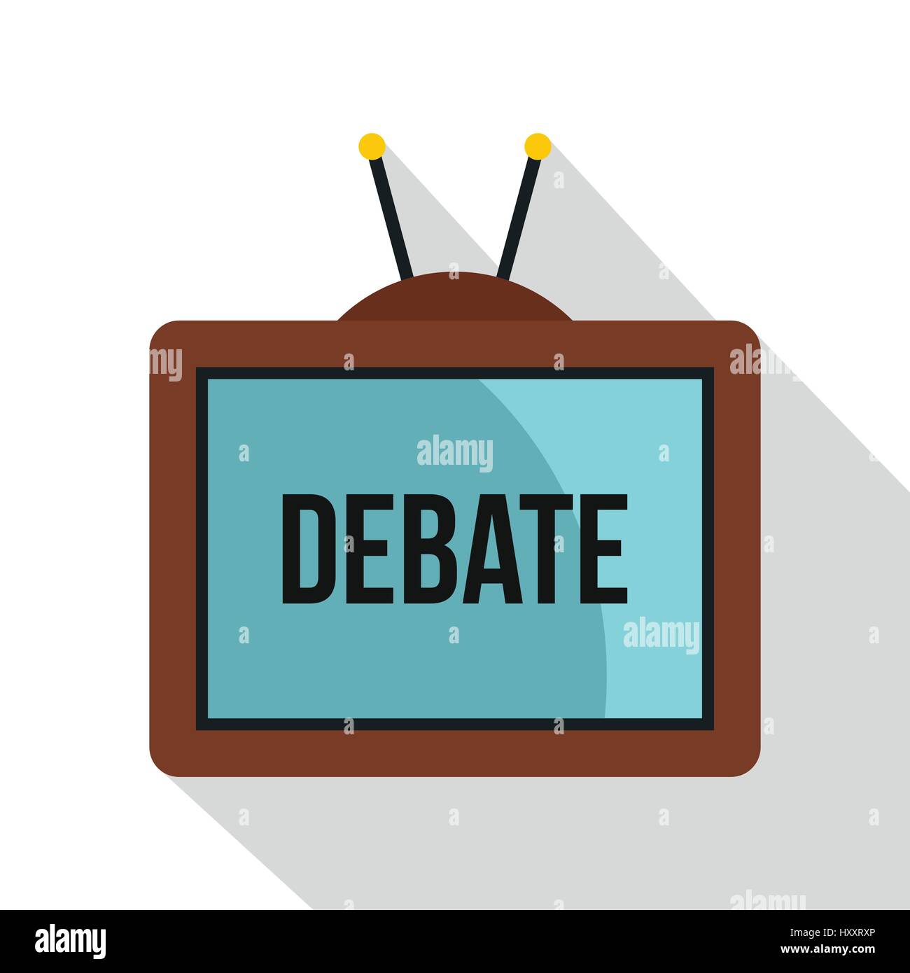 Retro TV with Debate word on the screen icon Stock Vector Image & Art ...
