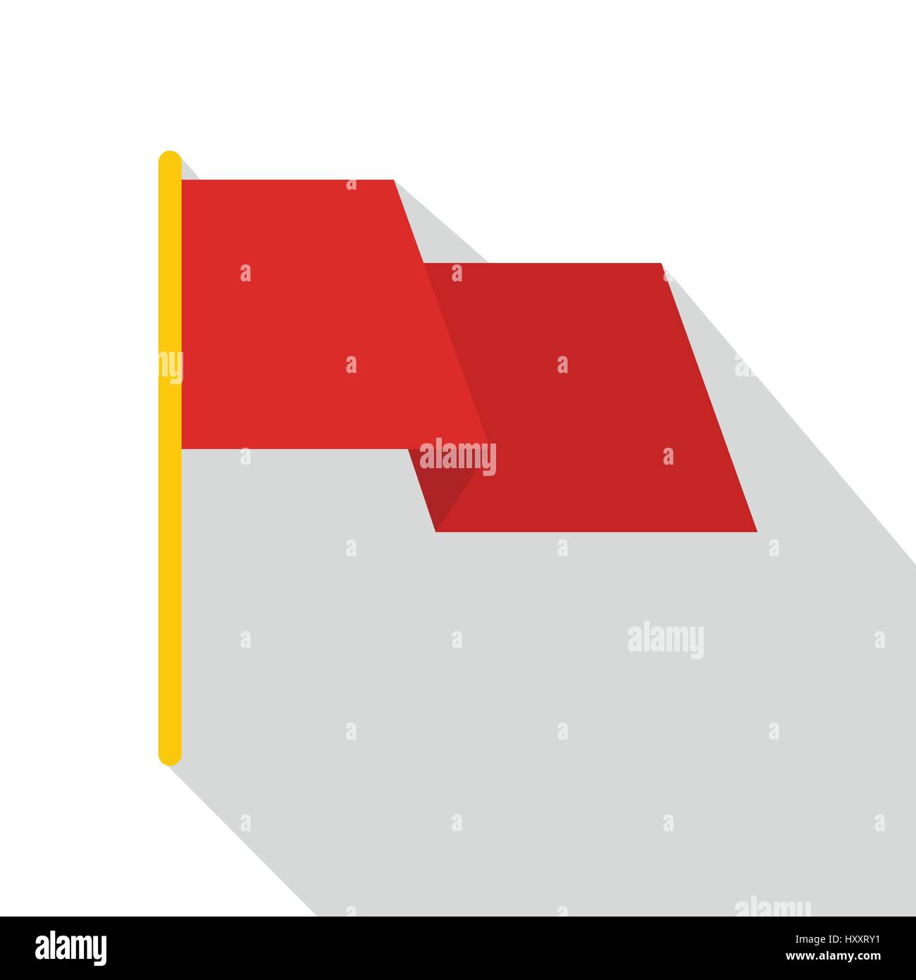 Red flag icon, flat style Stock Vector Image & Art - Alamy