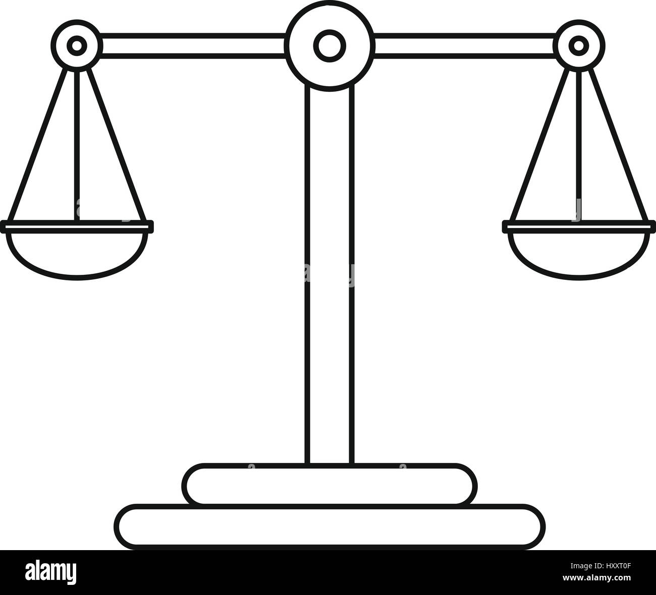 Classic scales icon, outline style Stock Vector Image & Art - Alamy