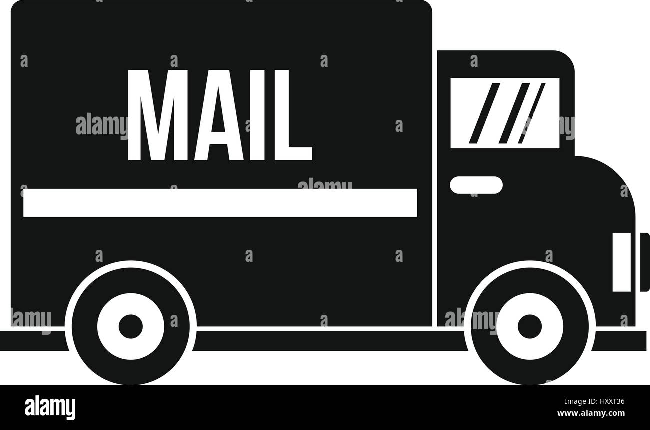 Mail truck icon, simple style Stock Vector Image & Art - Alamy