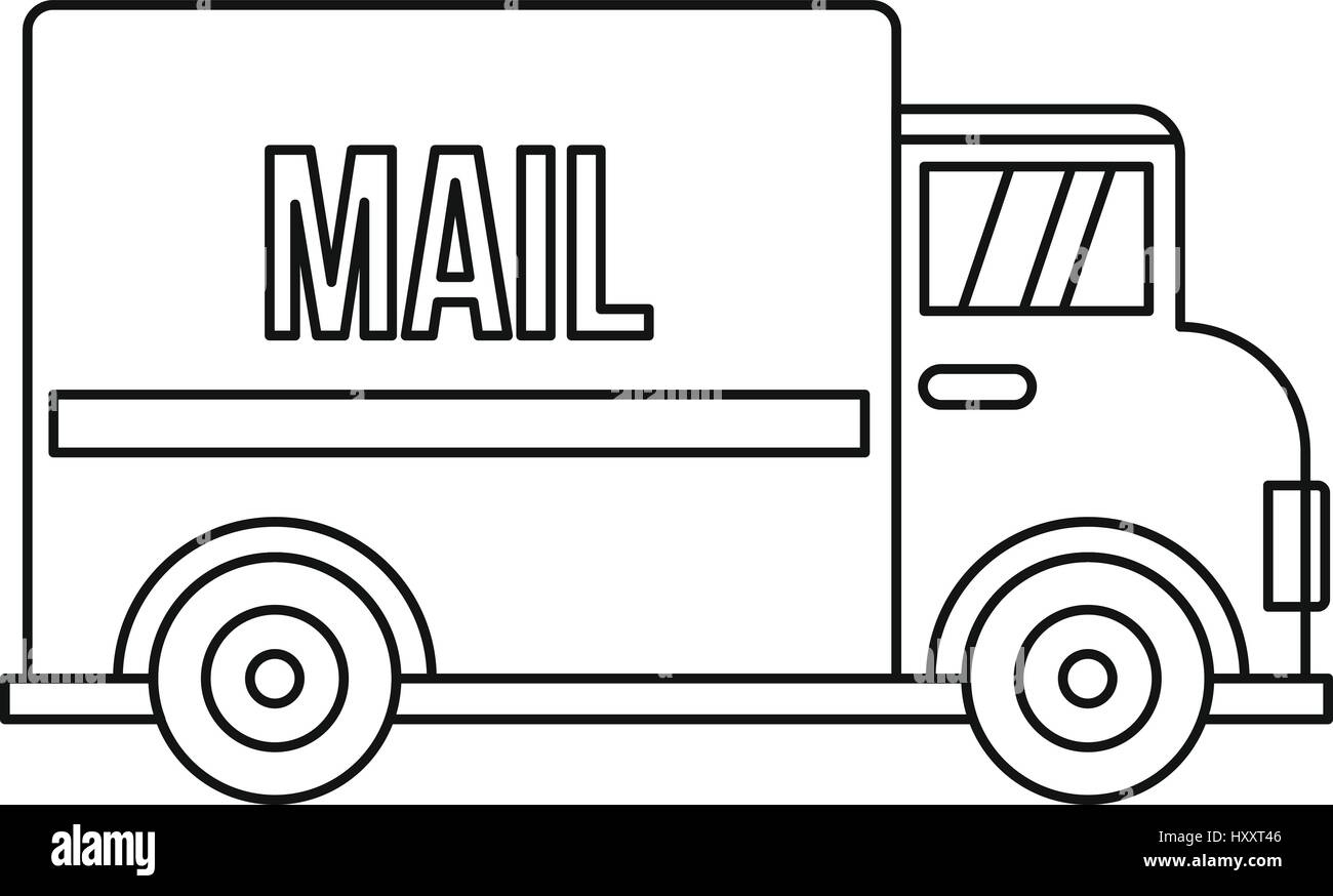 Post car icon, outline style Stock Vector Image & Art - Alamy