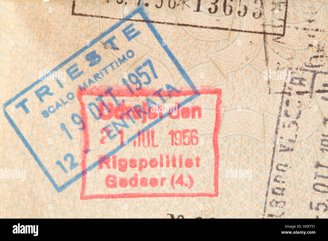 Passport stamps europe hi-res stock photography and images - Alamy