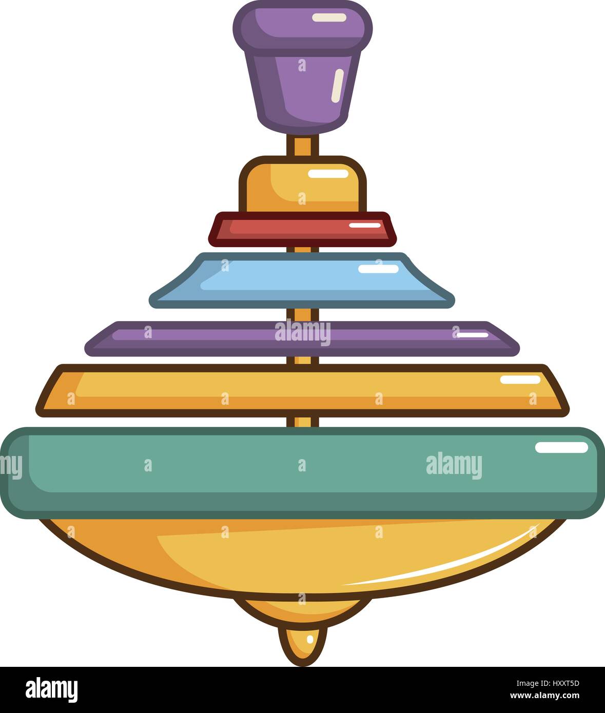 Colorful spinning top icon, cartoon style Stock Vector Image & Art - Alamy
